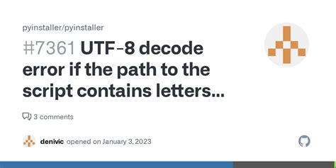 Utf 8 Decode Error If The Path To The Script Contains Letters Not In