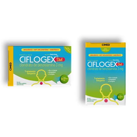 Pastilha De Garganta Ciflogex Diet 3mg Menta E Limão 12 Pastilhas Farmácias Nissei
