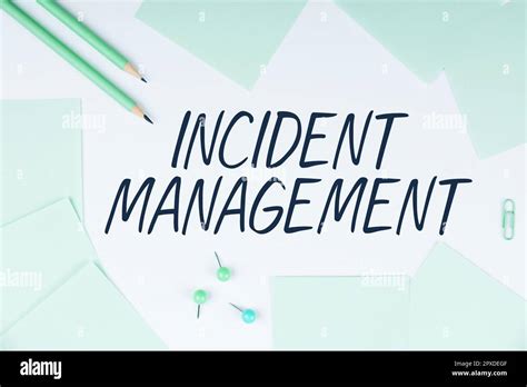Handwriting Text Incident Management Business Approach Process To