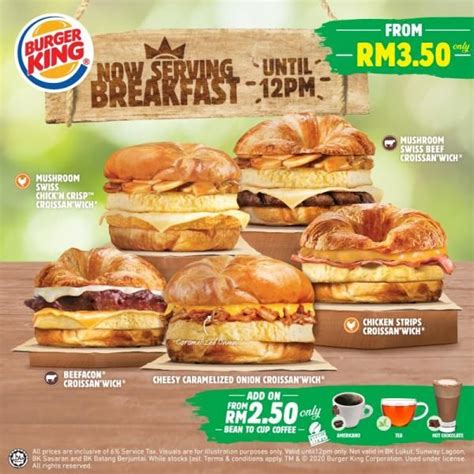 Burger King Croissant Wich Breakfast Menu Promotion From Rm3 50 Only