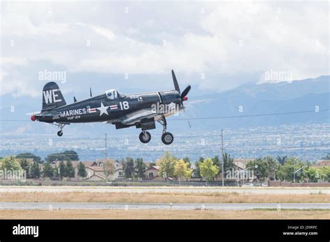 Chino USA May 7 2017 Vought F4U Corsair On Display During Planes Of