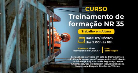 Curso De Treinamento Em NR 35 Trabalho Em Altura Em Osasco Sympla