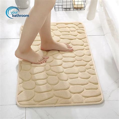 Memory Foam Pedestal Bath Mat Set Cream Diy At Bandq