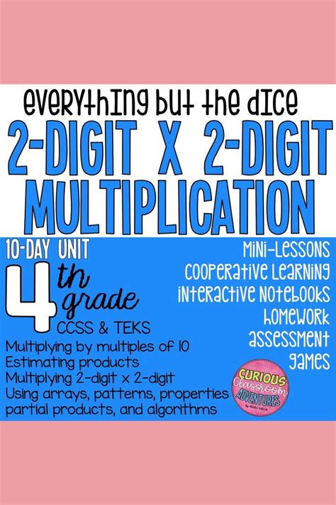 Two Digit X 2 Digit Multiplication Poster With Instructions On How To Use It