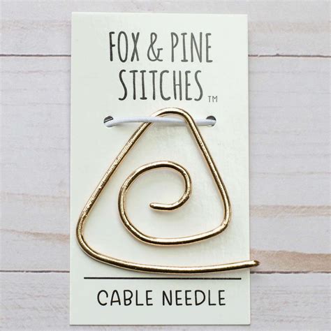Fox And Pine Cable Needle At The Loopy Ewe