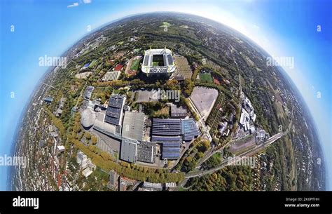 Aerial View Bundesliga Stadium Signal Iduna Park Of Bvb 09 Dortmund