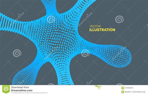 3d Molecule Molecular Structure Abstract 3d Connection Structure Technology Style Vector