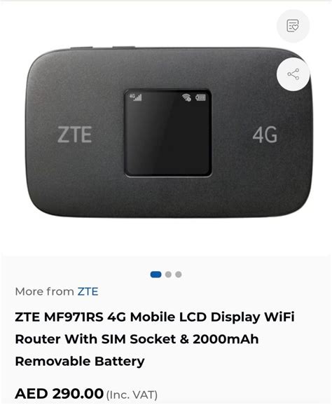 ZTE MF RS G Portaable Broadband Device Only Computers Tech
