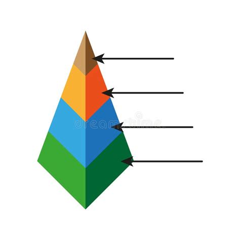 Pyramid Chart Business Infographic Data Analysis Structure Vector