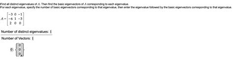 Solved Find All Distinct Eigenvalues Of A Then Find The Chegg Com