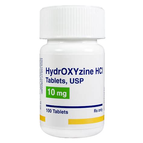 Hydroxyzine Hcl 10mg Or 50mg 100 Ct Tablets
