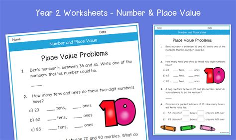 Year Place Value Problems Worksheets KS Number Place Value Primary Maths