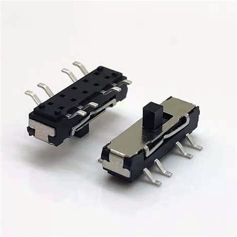 Manufacturer Vertical Smtsmd Type Slide Switch 8 Pin 3 Position Mini
