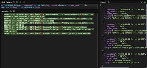 how to use grok pattern to parse bamboo data center logs bamboo