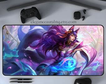 Spirit Blossom Ahri Ahri Mouse Pad Spirit Blossom One League Of Legends Mouse Pad Gaming