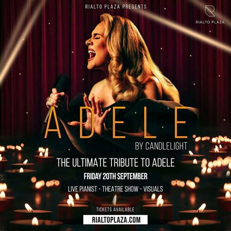 Adele By Candlelight Rialto Theatre Coventry Fri 20th September 2024 Lineup