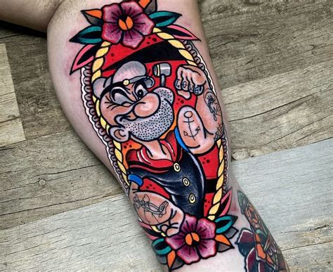 Popeye The Sailor Man Anchor Tattoo