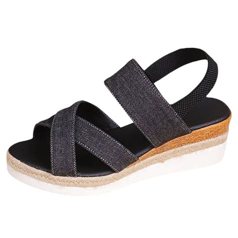 Willbest Womens Sandals Wedge Wide New Sloping Heel Open Toe Sandals