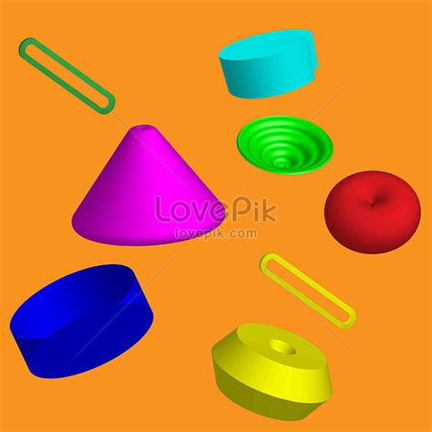 다양한 다채로운 기하학적 모양 3d 배경 이미지 Hd 미술 배경 푸른 배경 사진 무료 다운로드 Lovepik