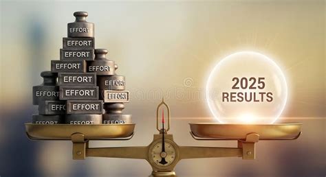 Effort Vs Results Conceptual Balance Scale Depicting 2025 Goals And