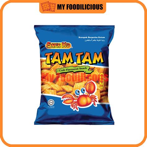 Snek Ku Mimi Prawn Snack Mimi Garlic Mi Spicy Tam Tam Grab Snack 70g
