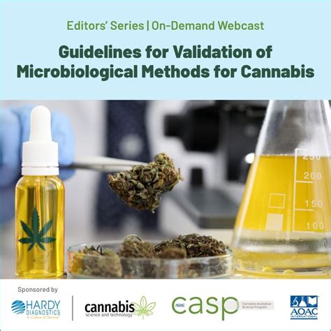 Webcast Guidelines For Validation Of Microbiological Methods For Cannabis Aoac International