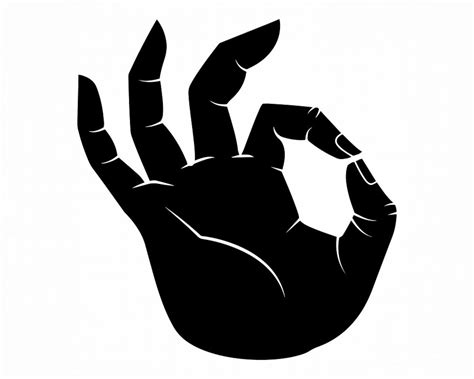 Ok Hand Gesture Svg Ok Hand Gesture Svg Perfect Svg Ok Etsy