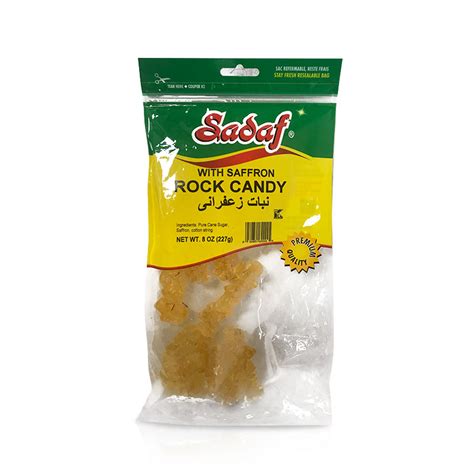 Sadaf Rock Candy With Saffron Nabat Zafarani 227 G Yekta Persian