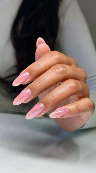 Light Pink Jelly Glazed Nails Hailey Bieber Inspired Simplicity