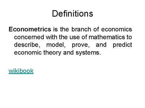 Econometrics Degree Of Business Administration And Management 1
