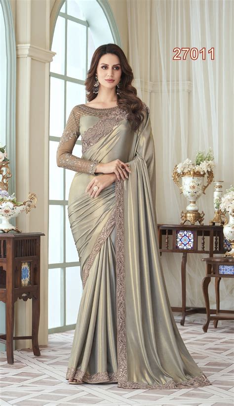 Party Wear Saree With Desginer Blouse Wedding Wear Fancy Saree