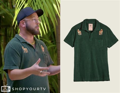 Trixie Motel Drag Me Home Season 1 Episode 3 Davids Green Terrycloth Tiger Embroidered Shirt