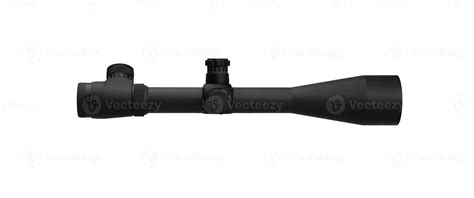Modern Black Optical Scope For Weapon Isolated On Whited Sight Scope