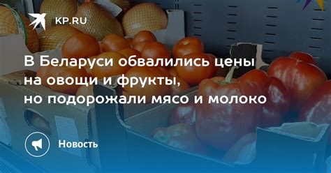 В Беларуси обвалились цены на овощи и фрукты но подорожали мясо и молоко Kp Ru