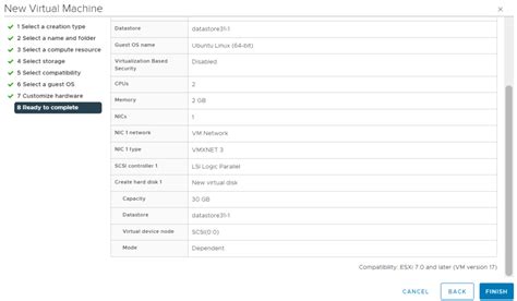 vmware vsphere creating a virtual machine template