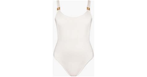 Fendi One Piece Swimsuit In White Lyst