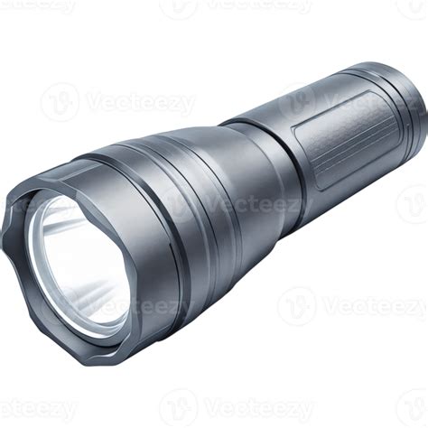 Black Flashlight With Textured Handle 59952807 Png