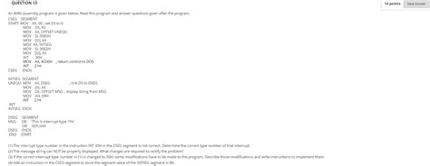 Solved An Assembly Program Is Given Below Read This Chegg