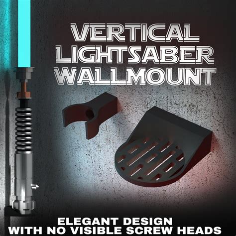 Lightsaber Wall Mount Vertical 4 Colors And Designs Suitable For