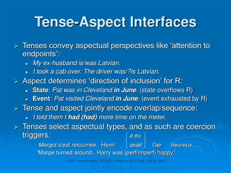 Ppt Together At Last How Tense And Aspect Interact In Simulation