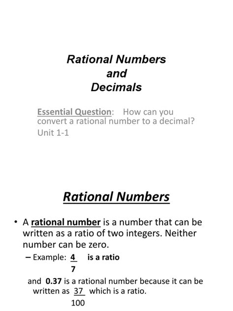 Rational Numbers And Long Division Pdf Fraction Mathematics