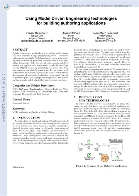 pdf using model driven engineering technologies for building