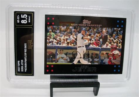 2007 Topps Red Back 40 Derek Jeter Mickey Mantle George W Bush