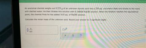 Solved An Analytical Chemist Welghs Out 0223 G Of An