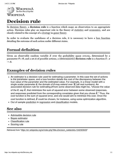 Decision Rule Wikipedia Pdf