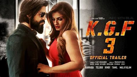 Kgf Chapter 3 Official Trailer Yash Prashanth Neel Ravi Basrur