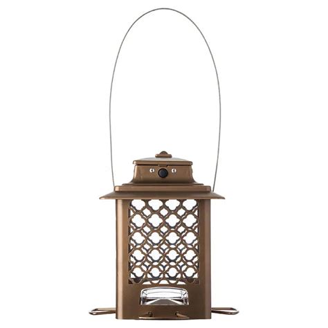 More Birds Bronze Metal Hopper Bird Feeder