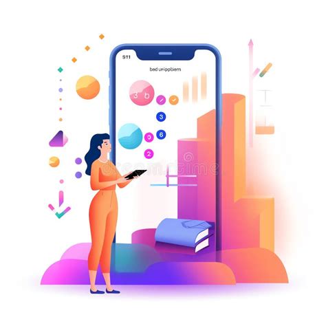 generative ai online ebook library modern stock illustration
