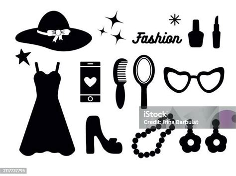 인기 있는 트렌드 컬렉션 아이콘입니다 하트 데이지 모자 신발 나비 별 드레스 로고 스티커 흰색 배경에 고립된 요소 인쇄용 배너용 엽서용 예술 벡터 일러스트 레이 션 0명에