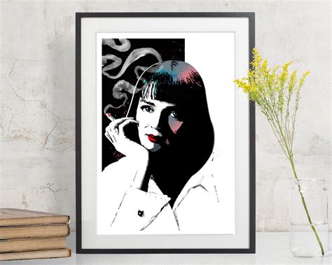 Poster Pulp Fiction Uma Thurman Mia Wallace Art Print Pulp Fiction